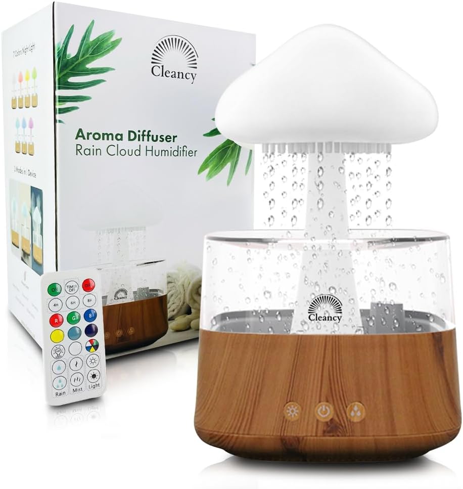 Amazon.com: Rain Cloud Humidifier Water Drip with Adjustable LED Lights White Noise ...