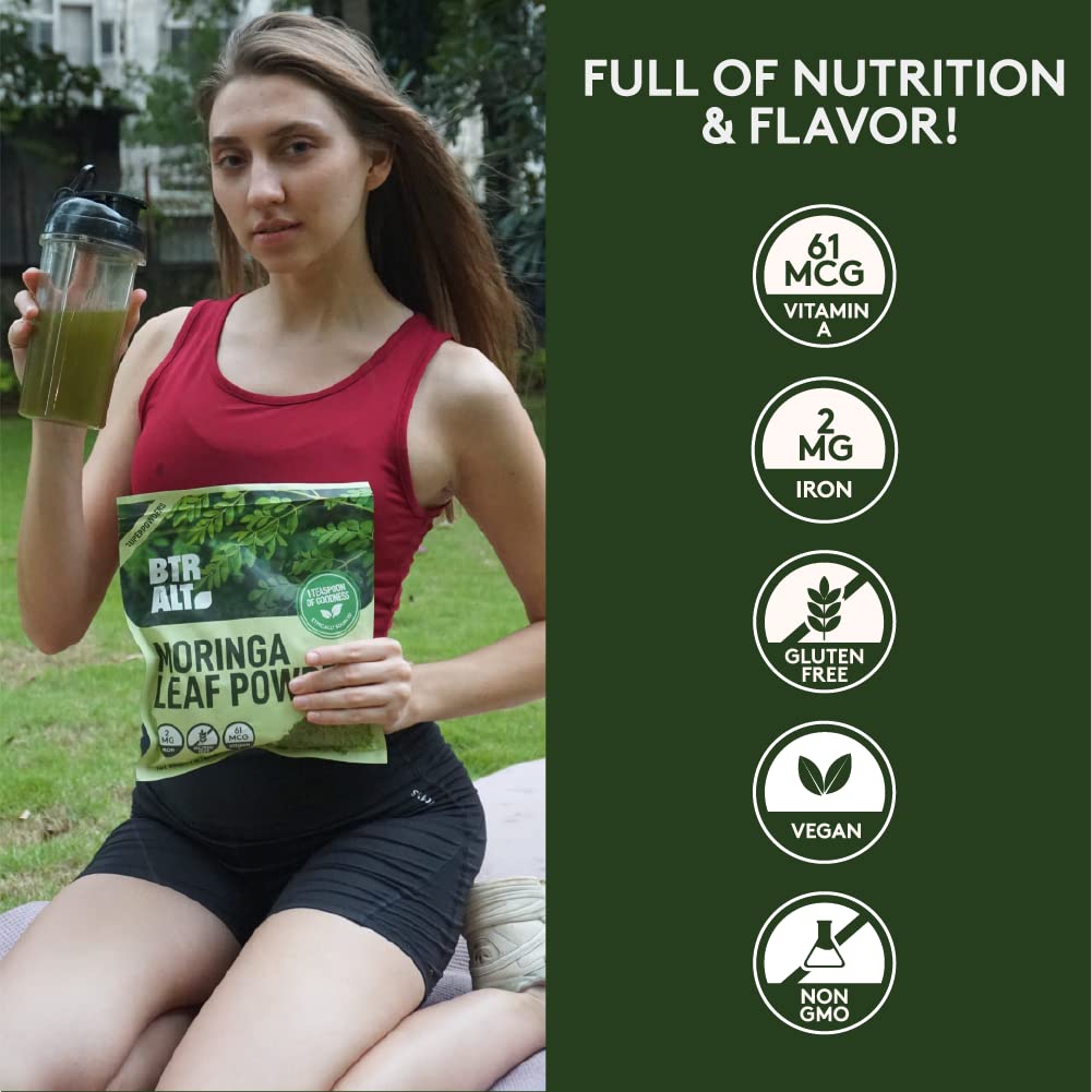 Better Alt Polvo de moringa orgánico, certificado por USDA, polvo de ...
