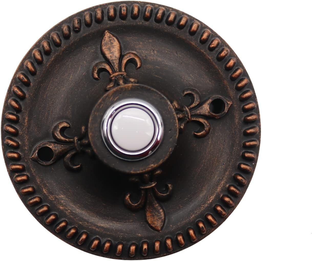 HOMEnhancements Rubbed Bronze Traditional Round Doorbell, Wired ...
