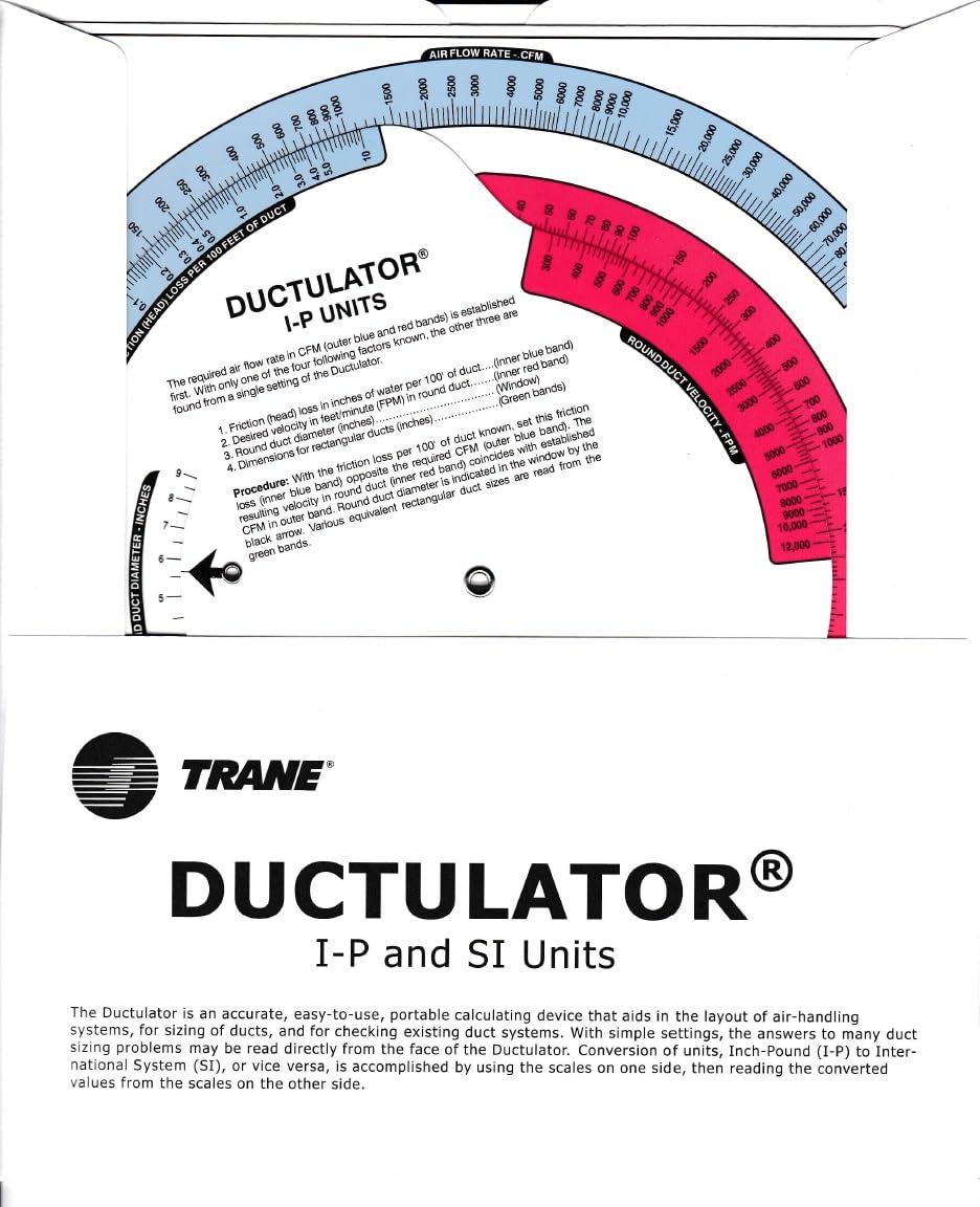 Duct Sizing Calculator, English & Metric Units: Builder's Book, Inc ...