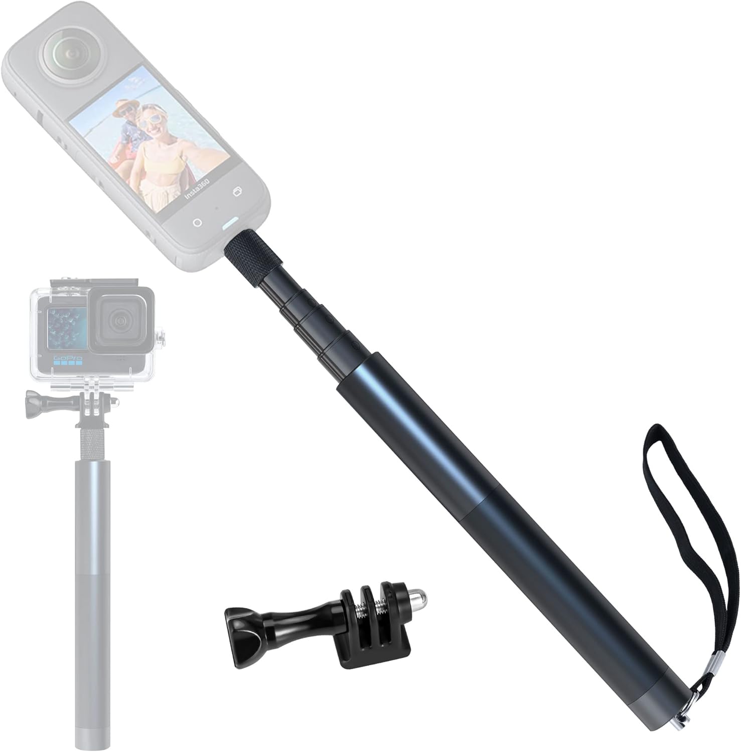 Bastone Selfie da 80 cm per Insta360,Selfie Stick per Action Camera ...