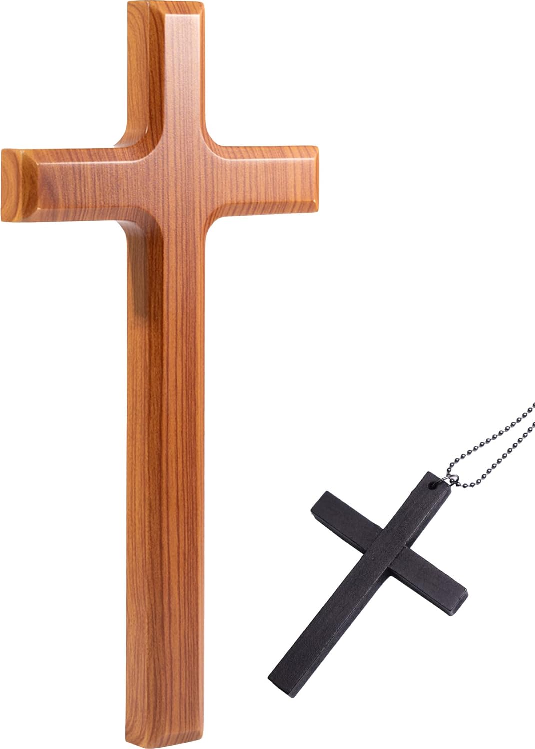 Amazon.com: ULSEIGN 13-inch Large Wooden Wall Cross - For Catholic Home ...