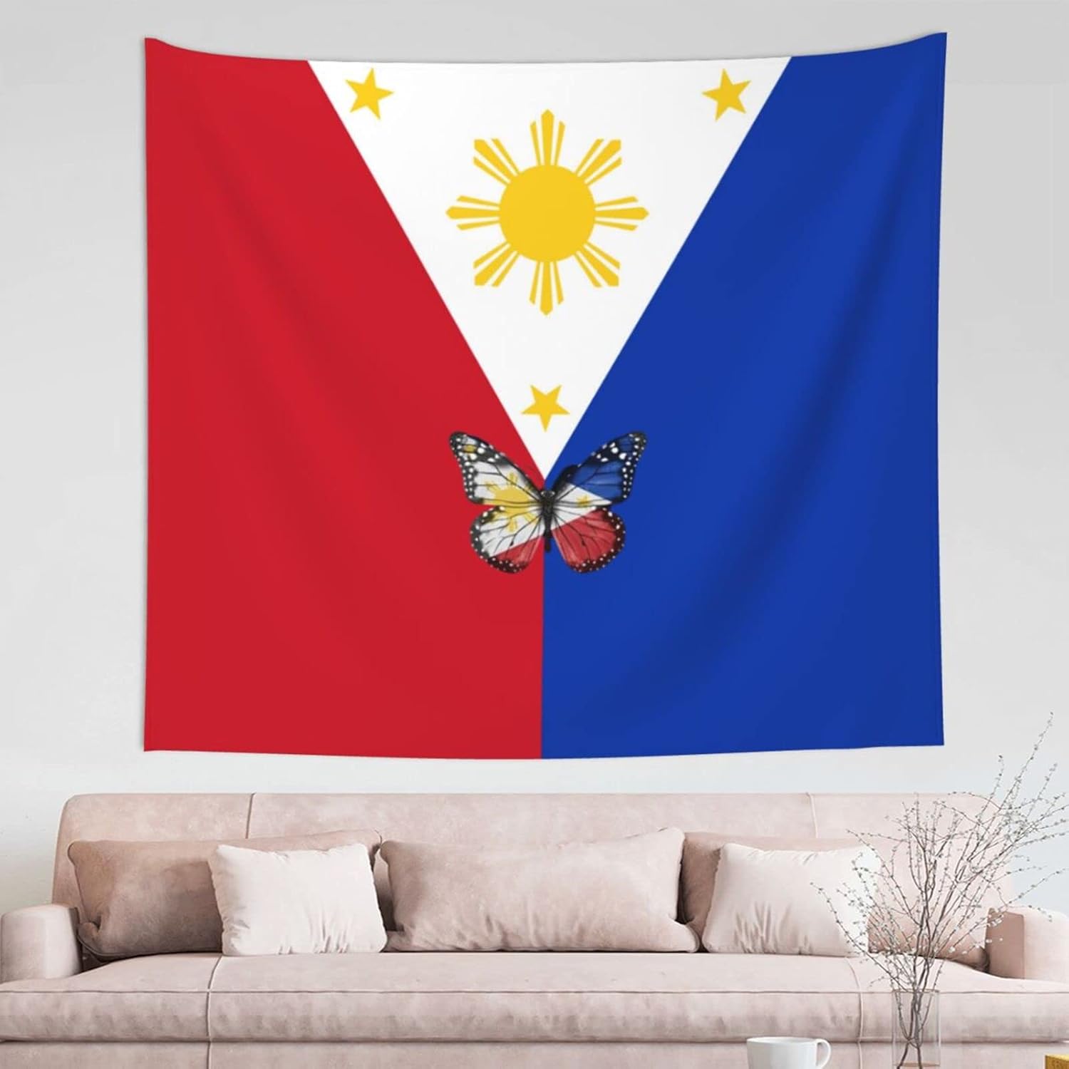 Amazon.com: ASYG Philippines Tapestry Wall Philippines Flag Tapestry ...