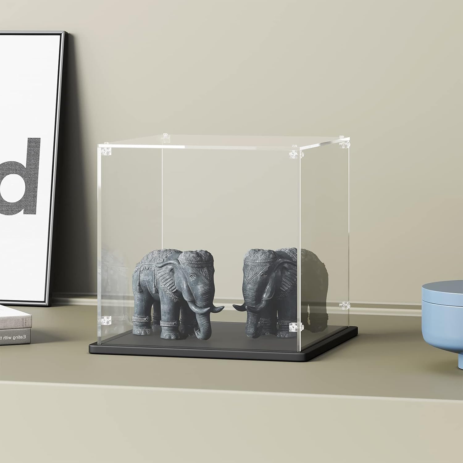 Amazon.com: Gemutlich Acrylic Display Case 10 Inch Cube - 3mm Thick ...