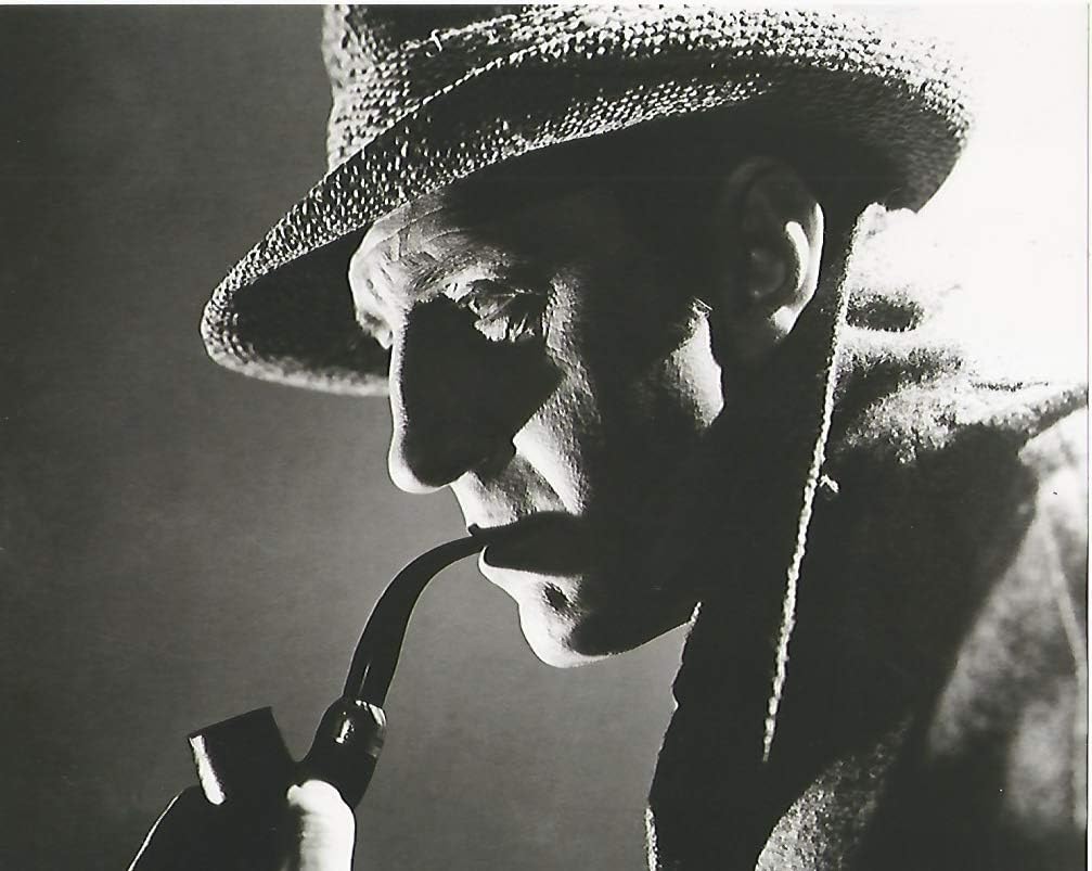 Sherlock Holmes Photo Basil Rathbone close up with hat, coat & pipe 8 x ...