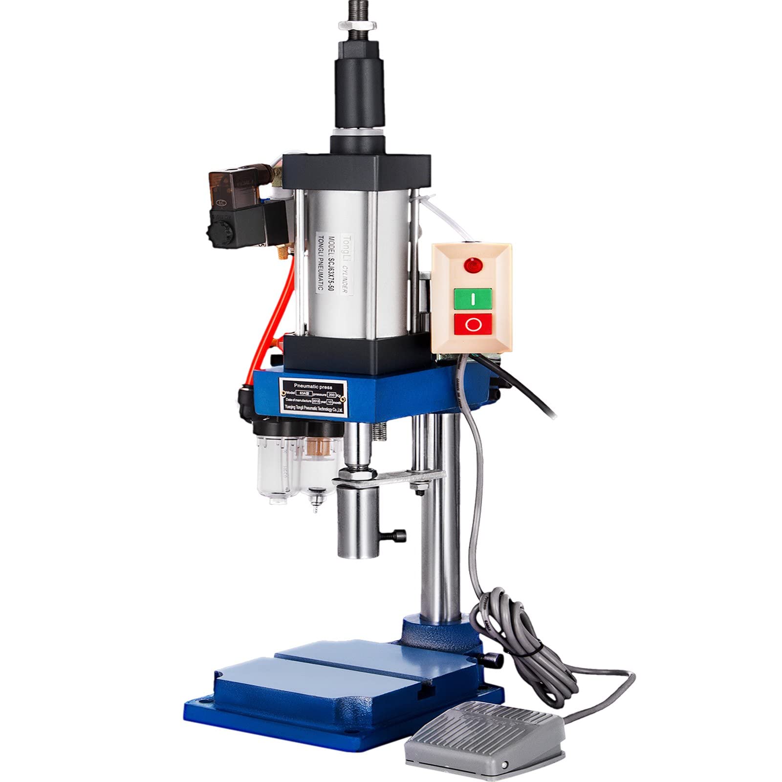 Maquina Prensado Neumática Vertical Presion 220kg 110v 16mm Prensa ...