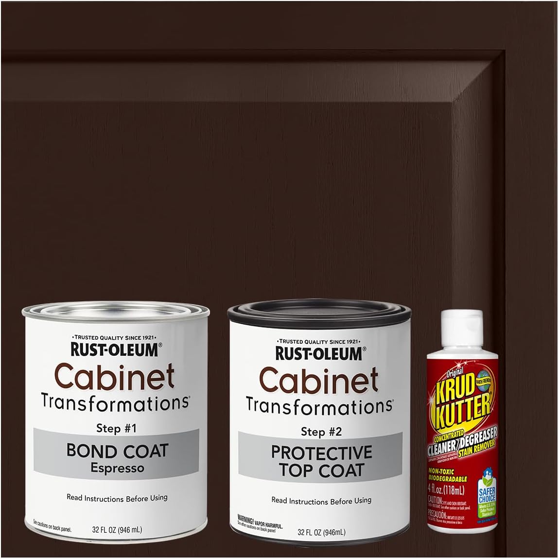 Rust-Oleum 392914 Cabinet Transformations Complete Coating Kit, Quart ...