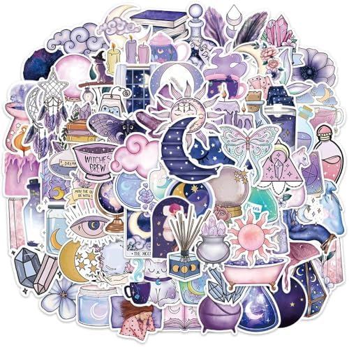Amazon.com: 150PCS Midnight Magic Moon Stickers,Fantasy Aesthetic ...