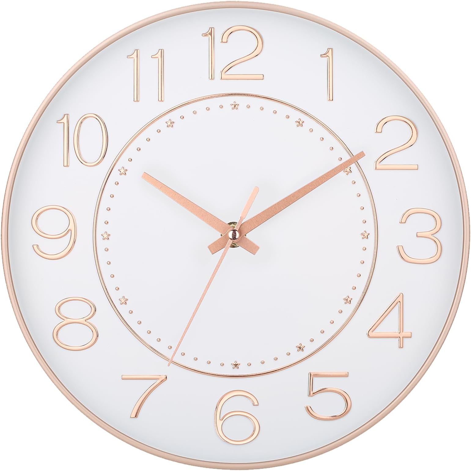 Amazon.com: HZDHCLH Modern Wall Clocks Battery Operated,10 inch White ...