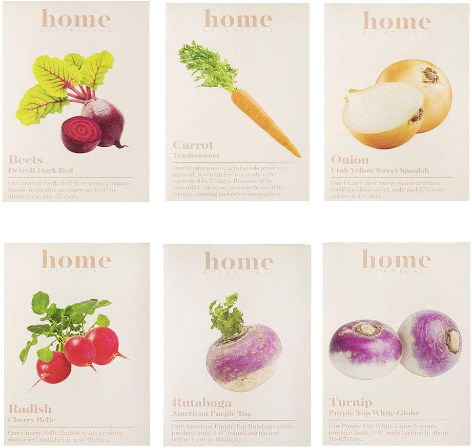Amazon.com : Home Botanicals | Root Seed Variety Pack - Carrots, Onions ...