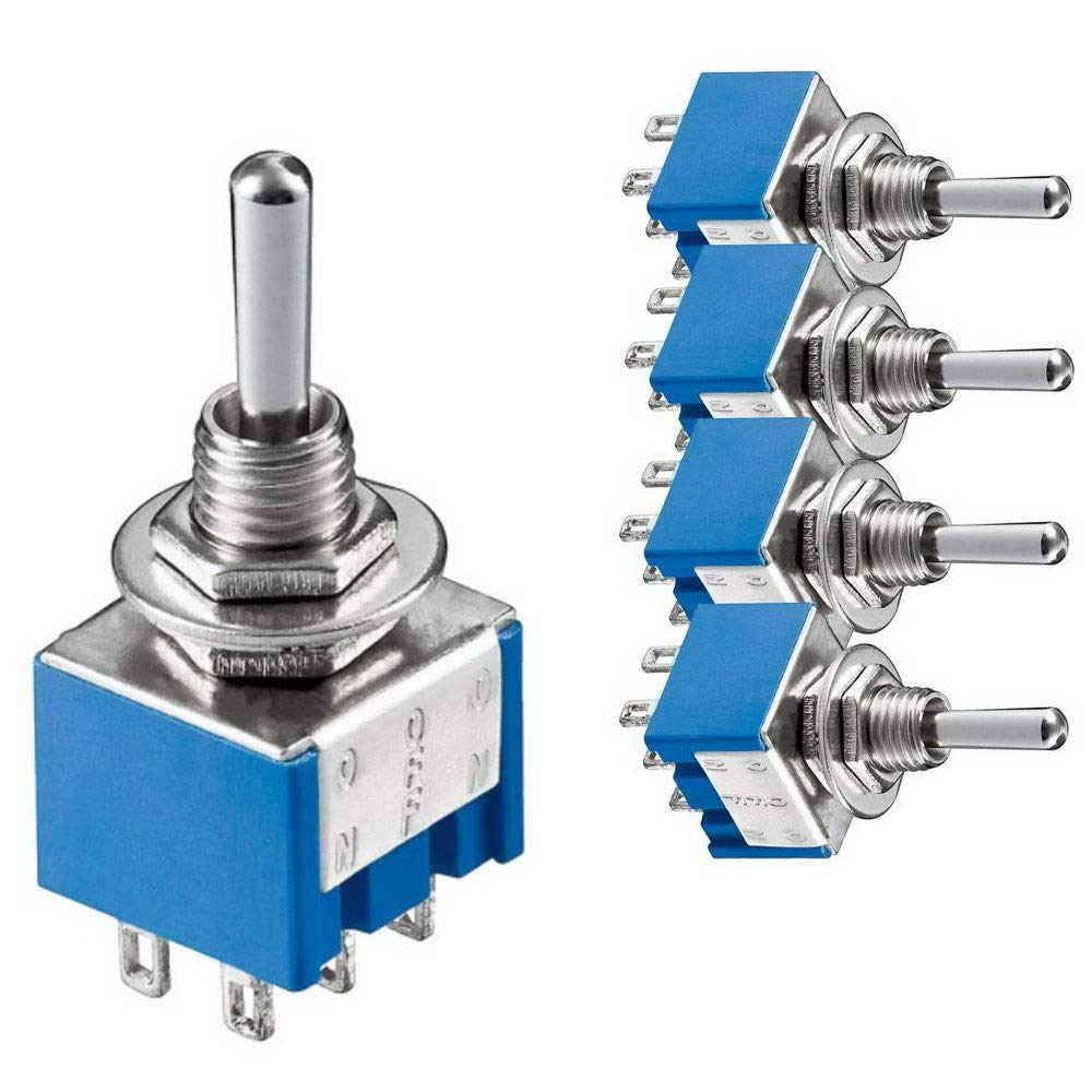 5 Stück erenLine Kippschalter Miniatur 3A/250 AC; rastend; 2-polig; 6 ...