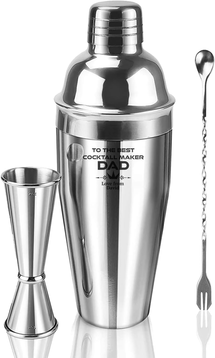 Custom Cocktail Shaker Bar Set 24oz - Custom Professional Stainless ...