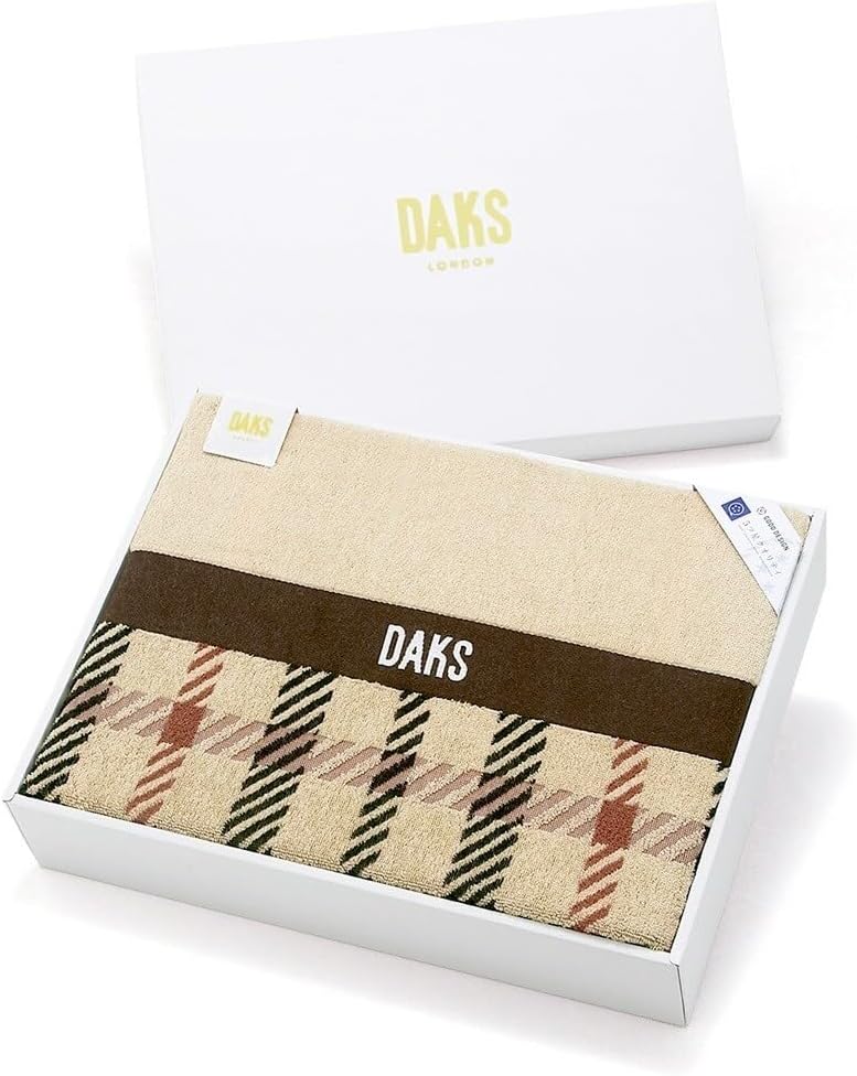 Amazon｜[ダックス] DAKS NEWロゴハウスチェック ハーフケット1枚入り ブラウン **｜ひざ掛け・ハーフケット オンライン通販