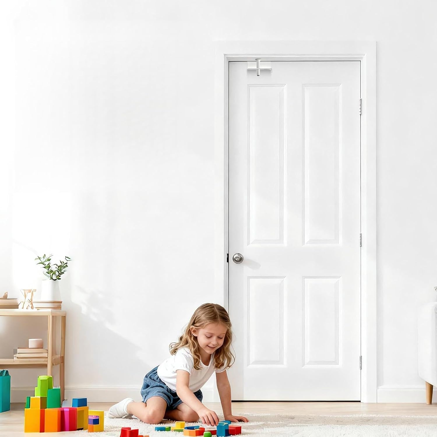 Amazon.com: Child Safety Door Top Lock, Adjustable Metal Child Proof ...