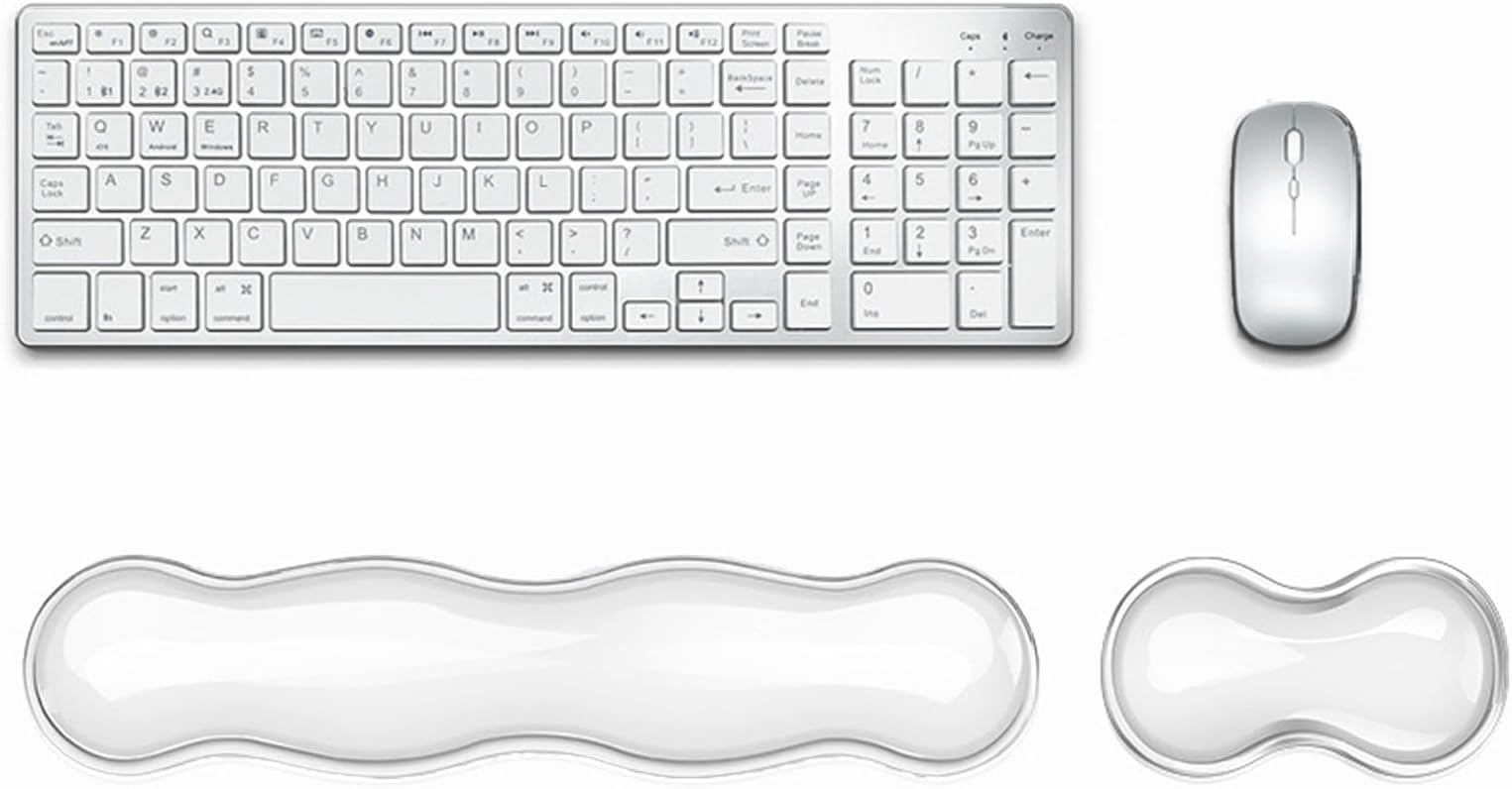 Amazon.com : Ergonomic Silicone Gel Keyboard and Mouse Wrist Rest Set ...