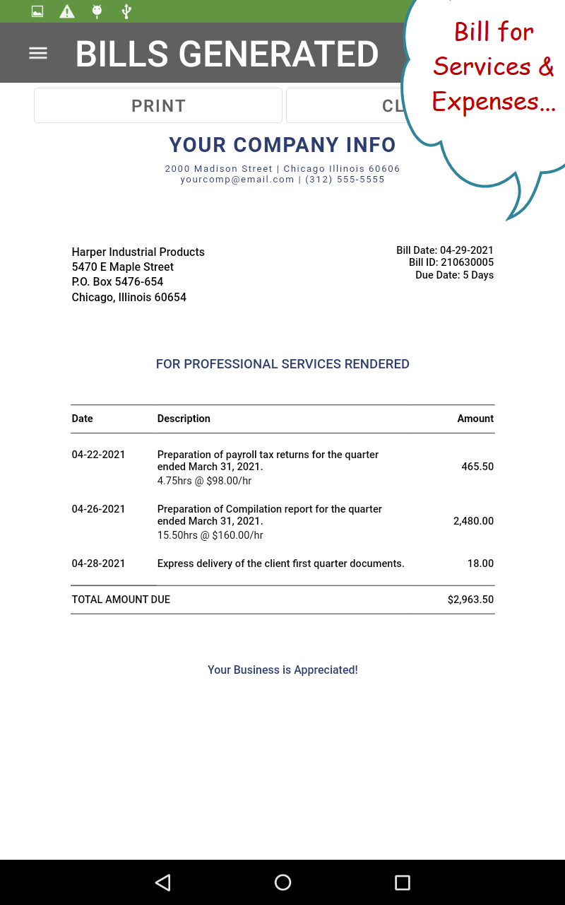 NetWorth2b Bill Client - Time & Expense Billing App - App on Amazon ...