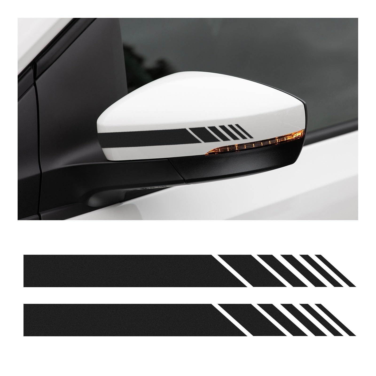 Amazon.com: Kewucn 2PCS Car Rear View Mirror Stickers, Waterproof Auto ...