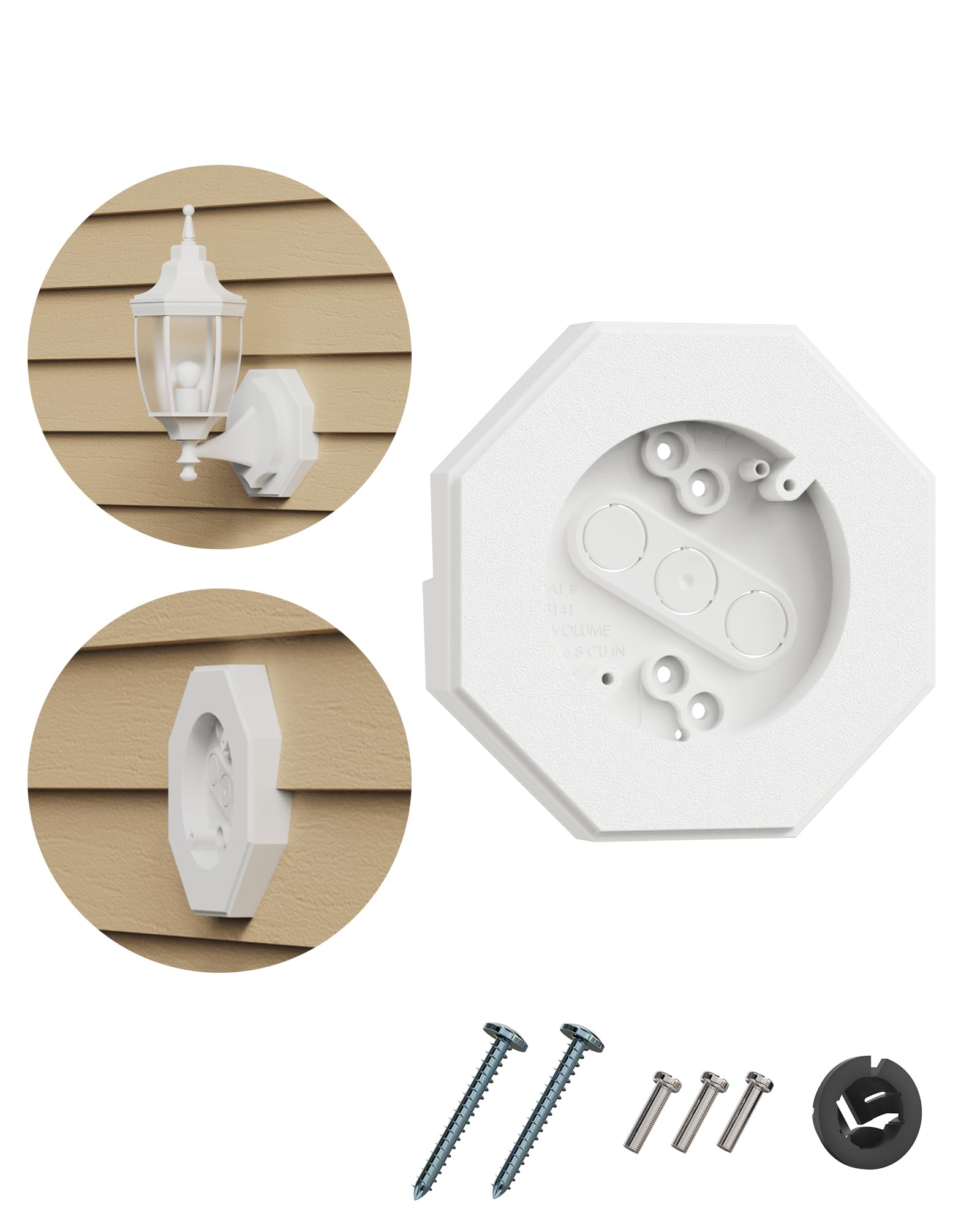 Tapered Vinyl Light Mounting Blocks Ply Gem 7 1/4 In. X 8 1/8 In.