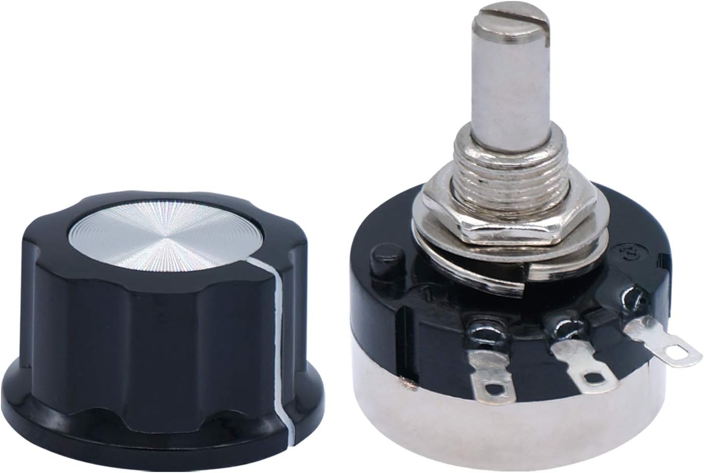 5pcs 20K Ohm B203 Rotary Taper Carbon Film Potentiometer RV24YN 20S ...