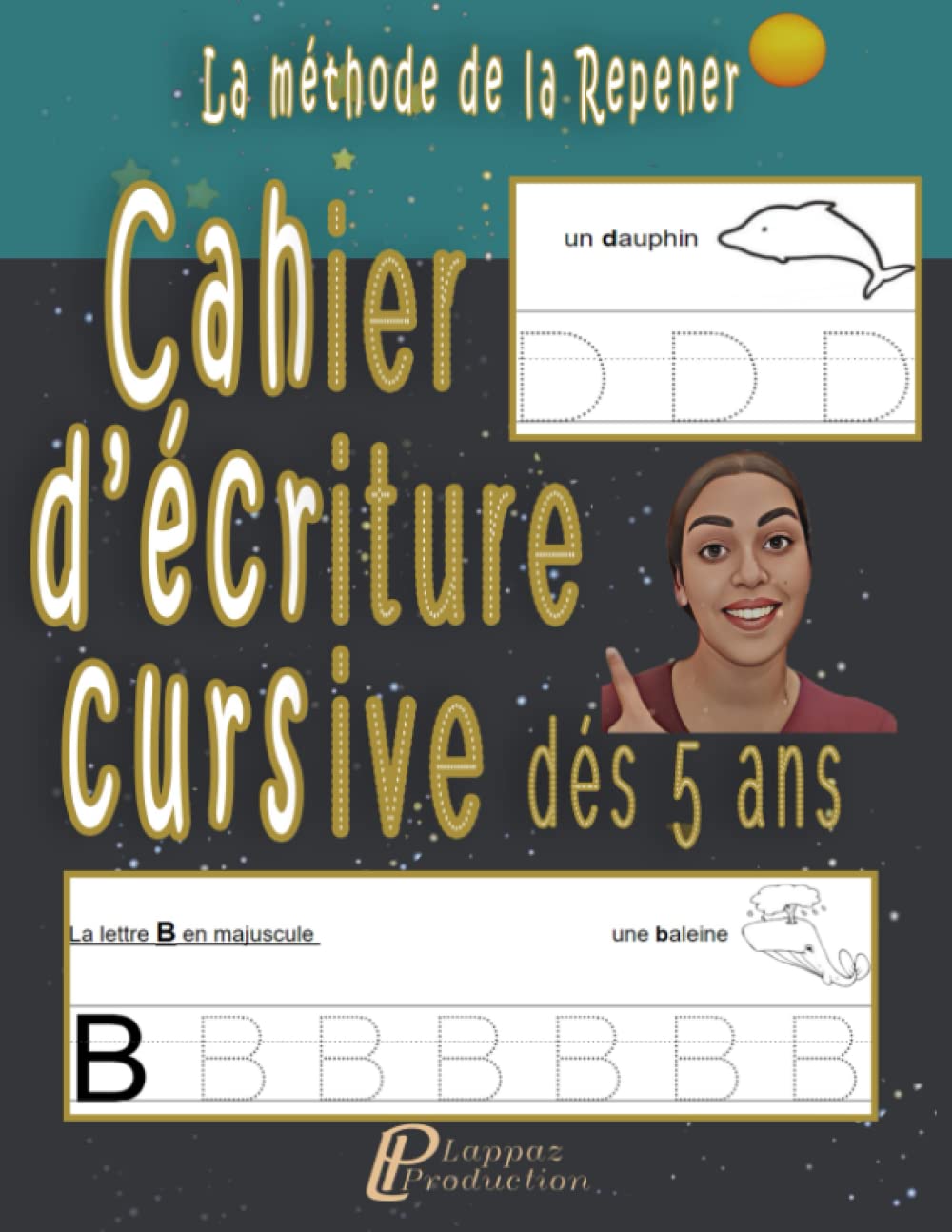 Cahier Decriture Cursive Des 5 Ans Lettre En Majuscules Cadeau ...