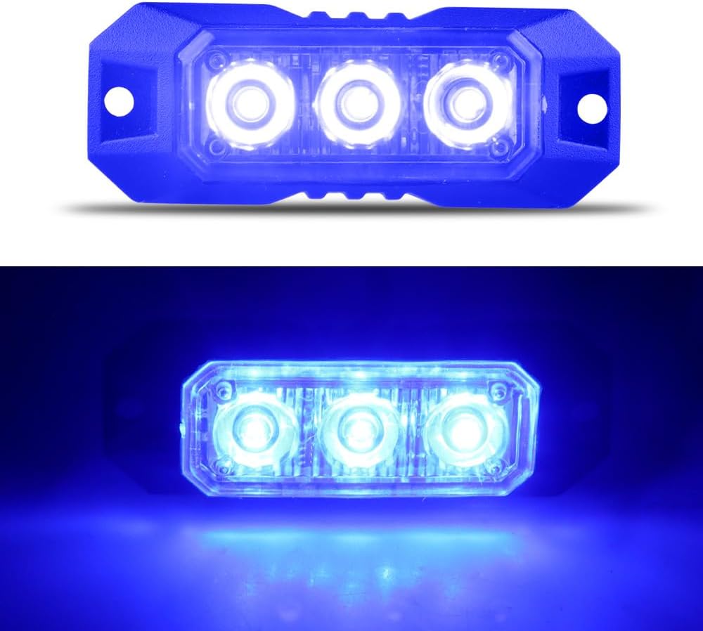 Amazon.com: Raryloy LED Emergency Strobe Flashing Grille Strobe Lights for Trucks 3LED Surface ...