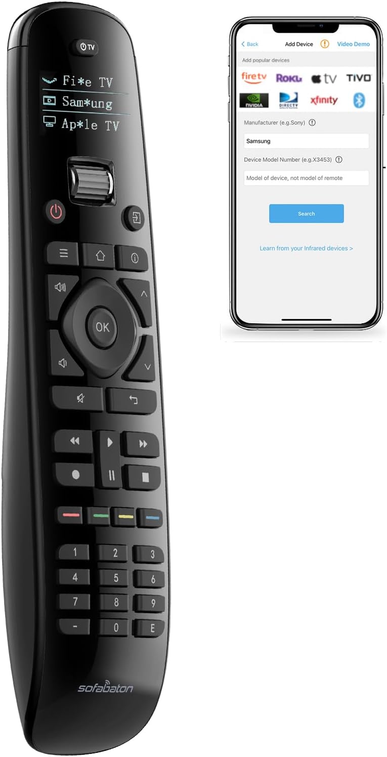 SofaBaton U2 Universal Remote with Backlight Buttons, All in One ...