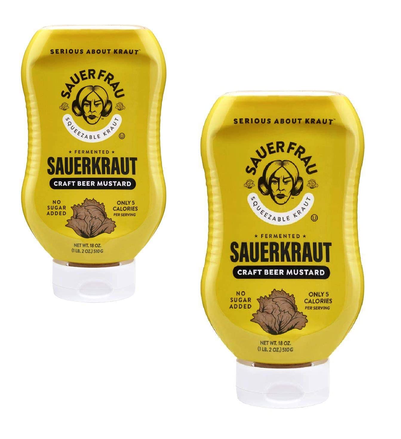 Amazon.com: SAUER FRAU Squeezable Craft Beer Mustard Sauerkraut, 18 OZ ...