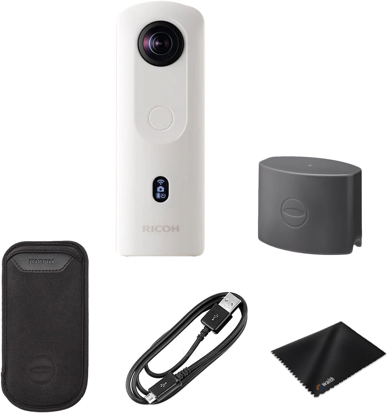 Amazon.com : RICOH Theta SC2 4K 360° Spherical Camera (White) Bundle ...