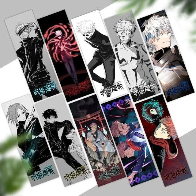 Boenjoy Gifts Anime Jujutsu Kaisen Pack of 10 Paper Bookmarks| Gift for ...