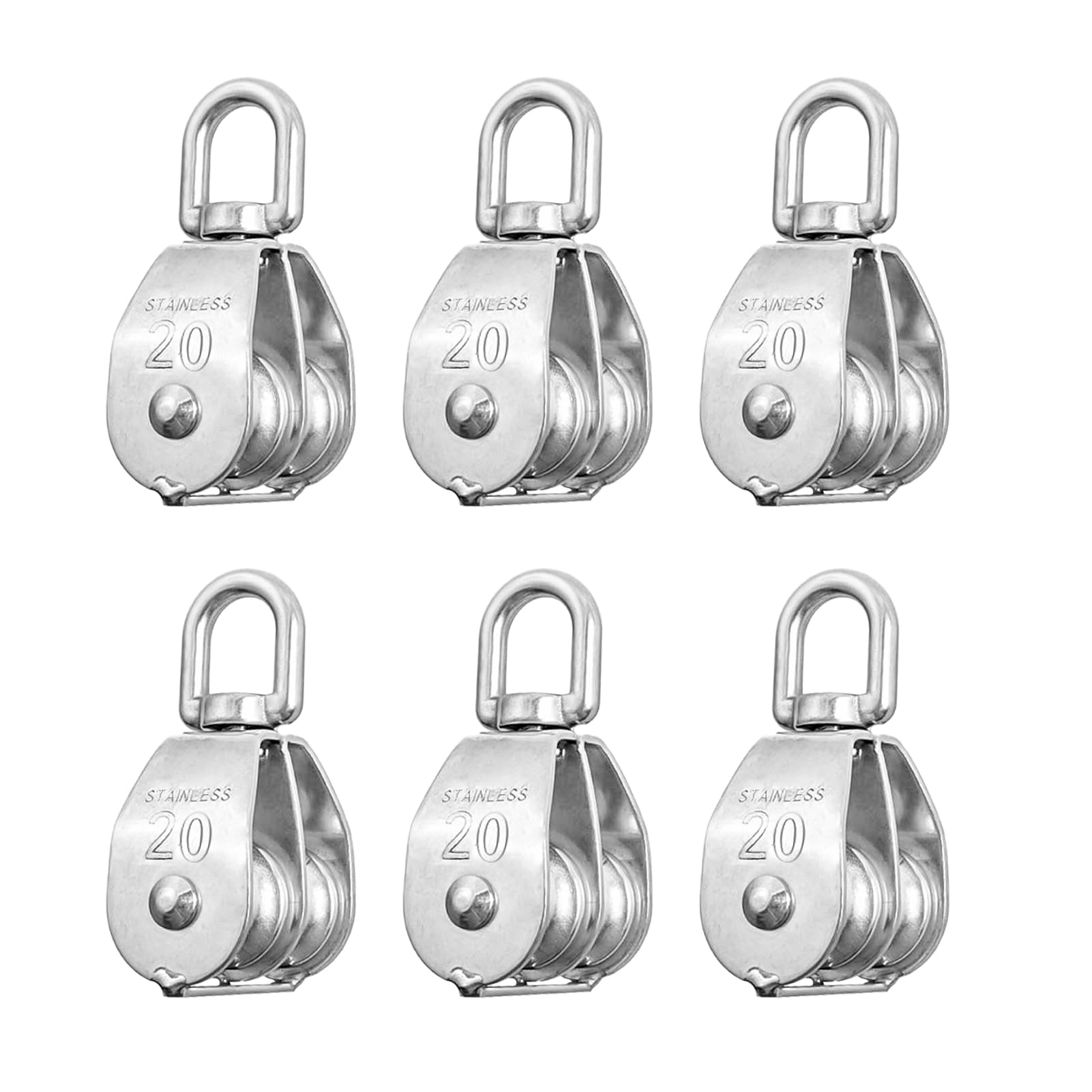 Snapklik.com : CREATIEE-PRO 6Pcs M20 Stainless Steel Wire Rope Crane ...