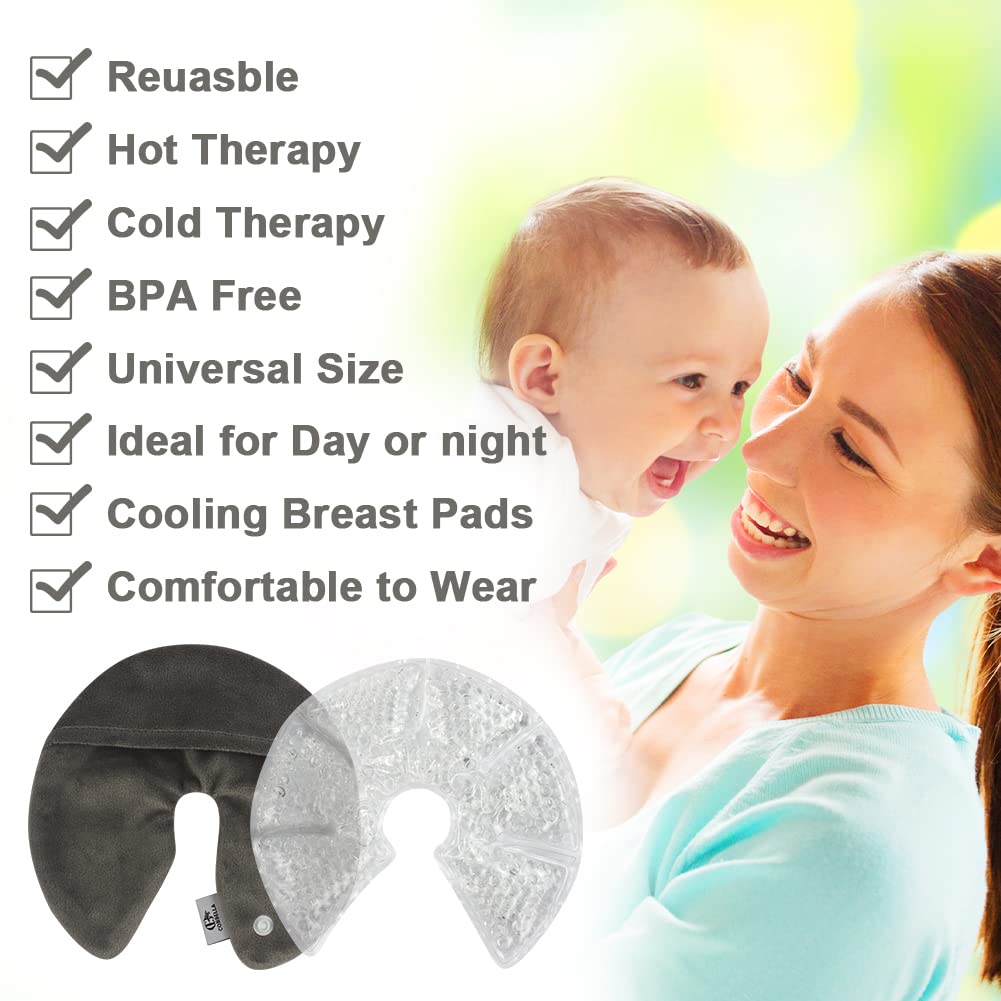Compresse Allaitement Breast Therapy Gel Pads - Hot & Cold Pack For ...