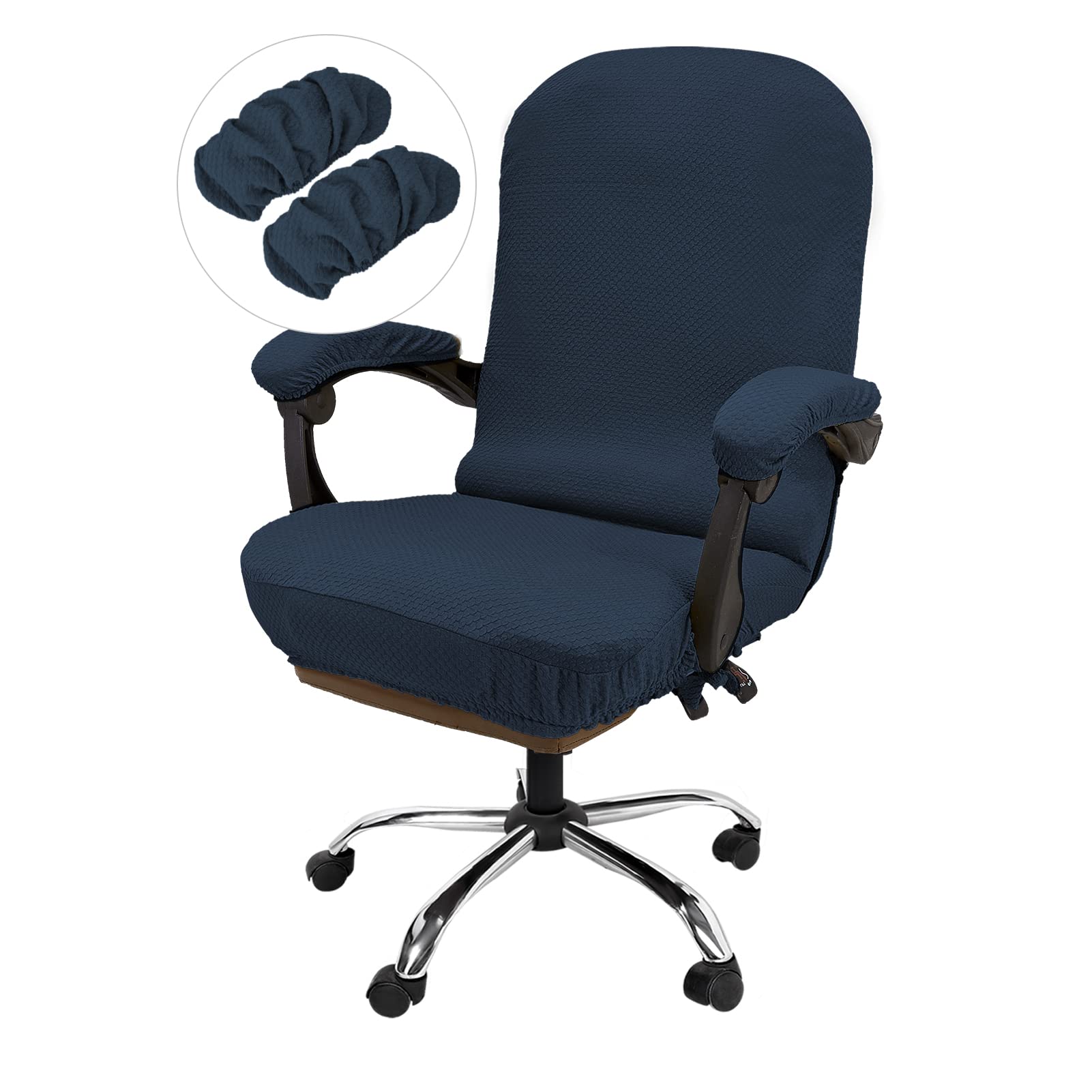 Amazon.com: NeColorLife Office Chair Cover with Armrest Covers ...