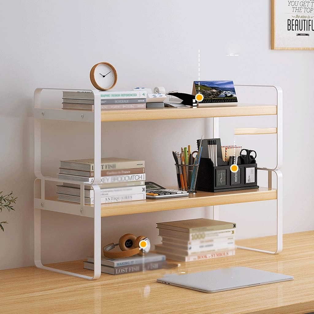 Amazon.com: TBGFPO Bookshelf Iron +Panel Book Rack Shelf Office Storage ...