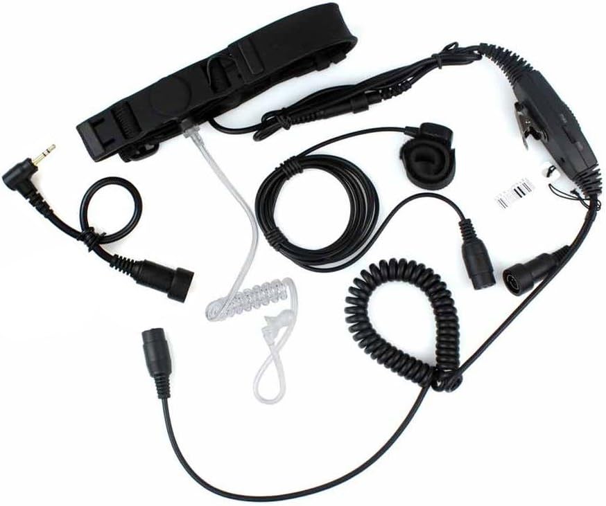 Professional Tactique Military Police FBI Bodyguard Forehead/Throat Mic ...