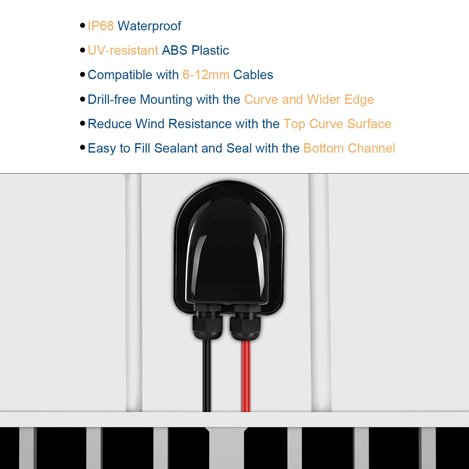 Snapklik.com : IP68 Waterproof Solar Cable Entry Gland, Weather ...