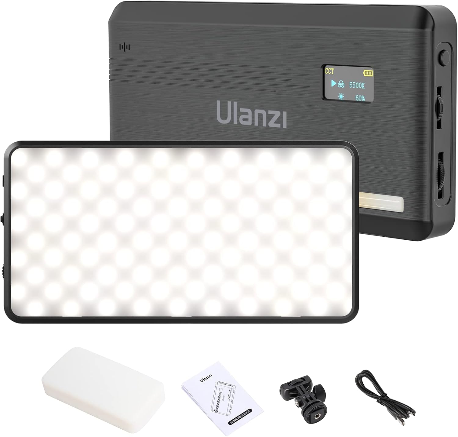 ULANZI VL200 Bi-Color LED Video Light, On-Camera Video Light, Type-C ...