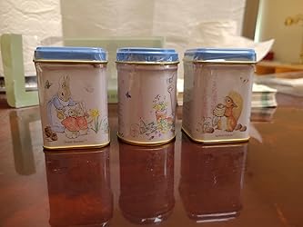 Amazon.com : Peter Rabbit 3x Mini Tea Tins with Loose Leaf English Tea ...
