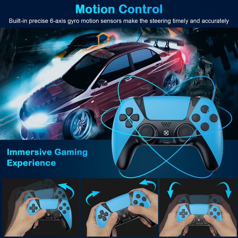 TOPAD Go2fun Custom for PS4 Controller Compatible with Playstation 4 Controller/Steam/Slim/PC ...