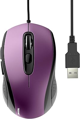 Amazon Basics 3-Button USB Wired Computer Mouse (Black), 1-Pack ...