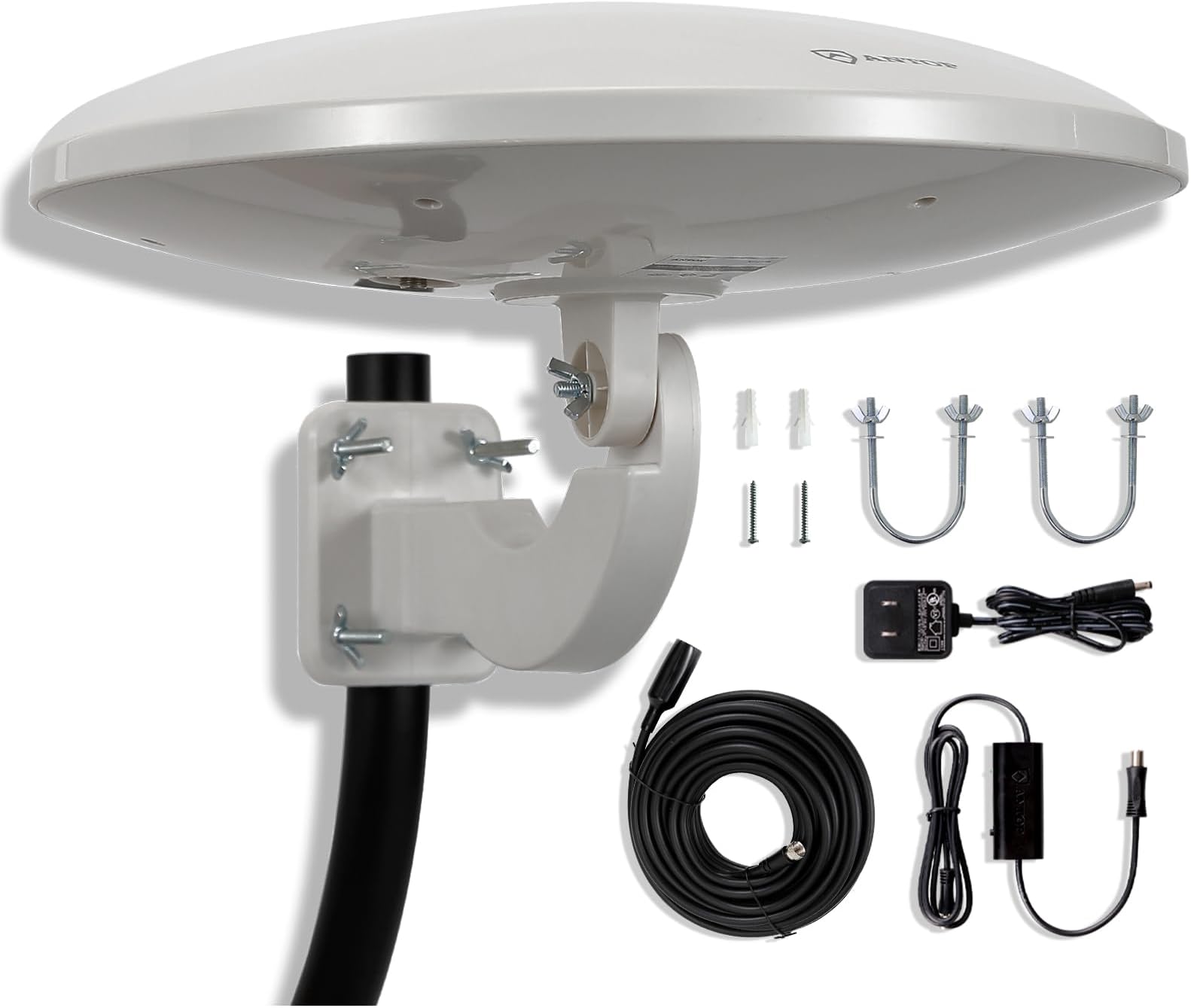 Amazon.com: Leadzm TA-A1 150 Miles TV Antenna Indoor Outdoor Omni ...