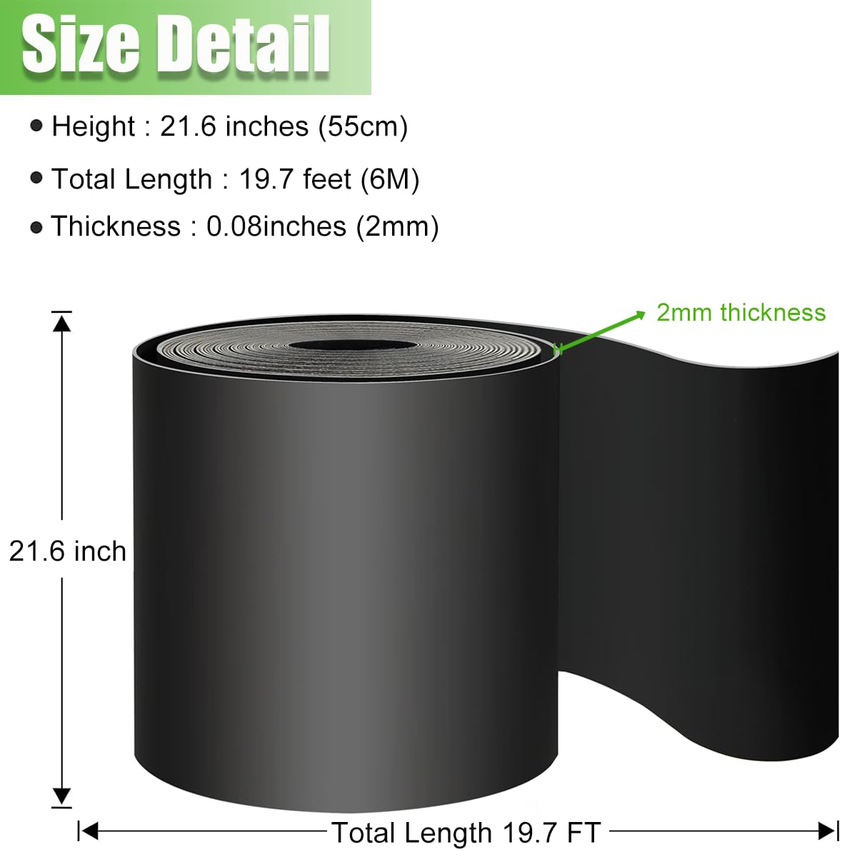 Bamboo Root Barrier Extra Thickness 2mm Tree Root Barrier Heavy Duty ...