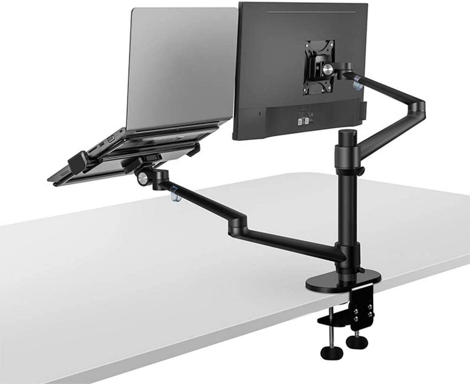 Buy 2-in-1 Adjustable Dual Arm Desk Stand, Monitor and Laptop ...