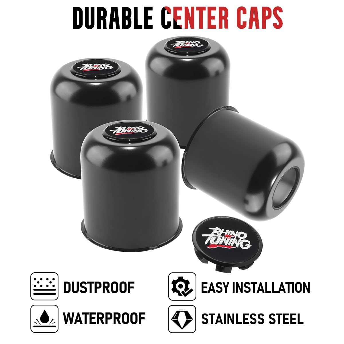 Snapklik.com : RTrhinotuning 4 PCS 4.25in Stainless Steel Trailer Wheel ...