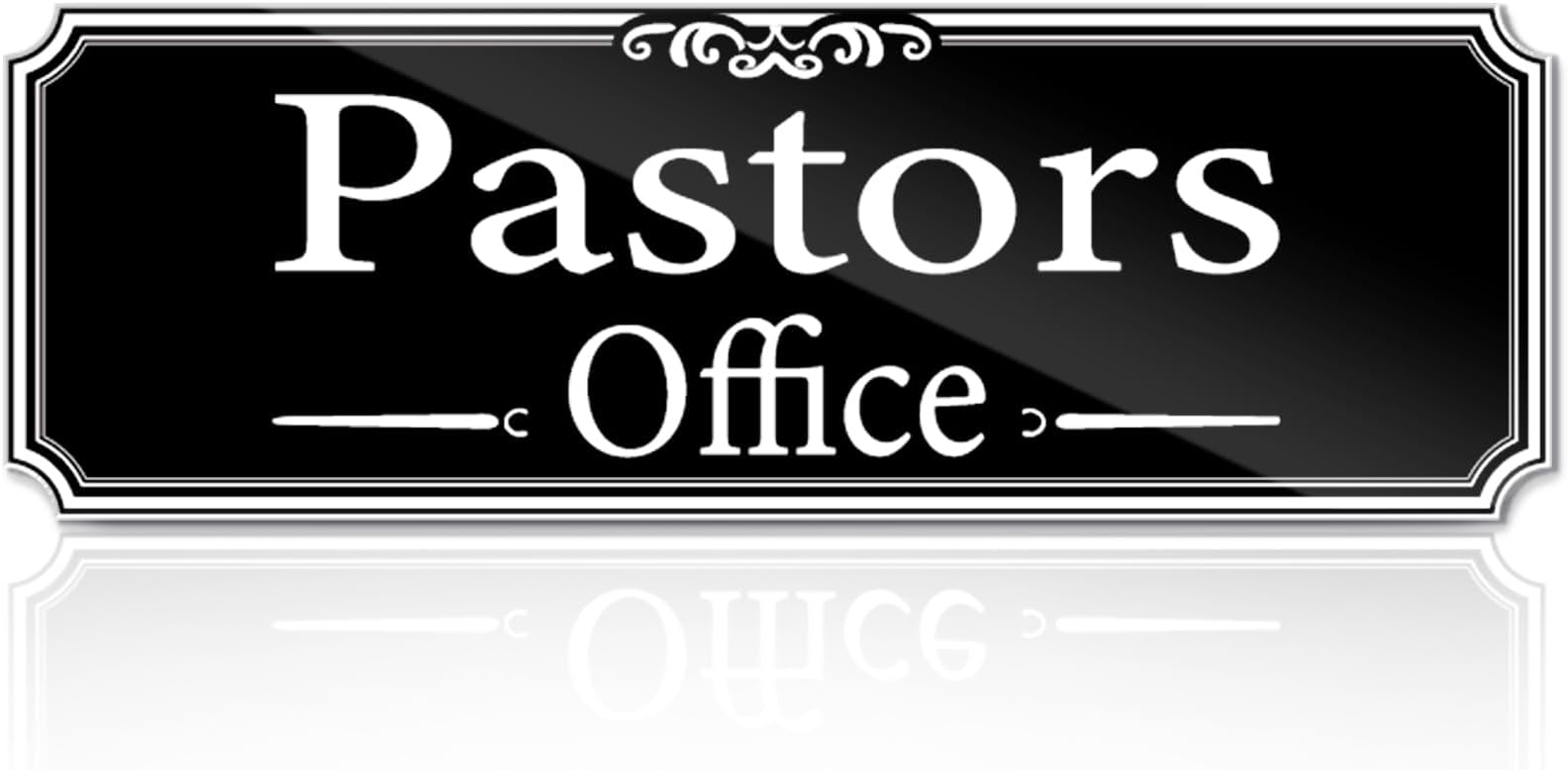 Amazon.com : 9x3 Inch Pastors Study Door Sign Acrylic Self-stick Wall ...