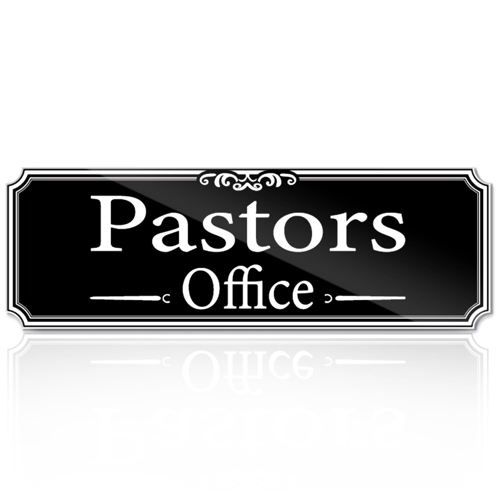 Amazon.com : 9"x3" Pastors Office Sign Self-adhesive Door Wall Window ...