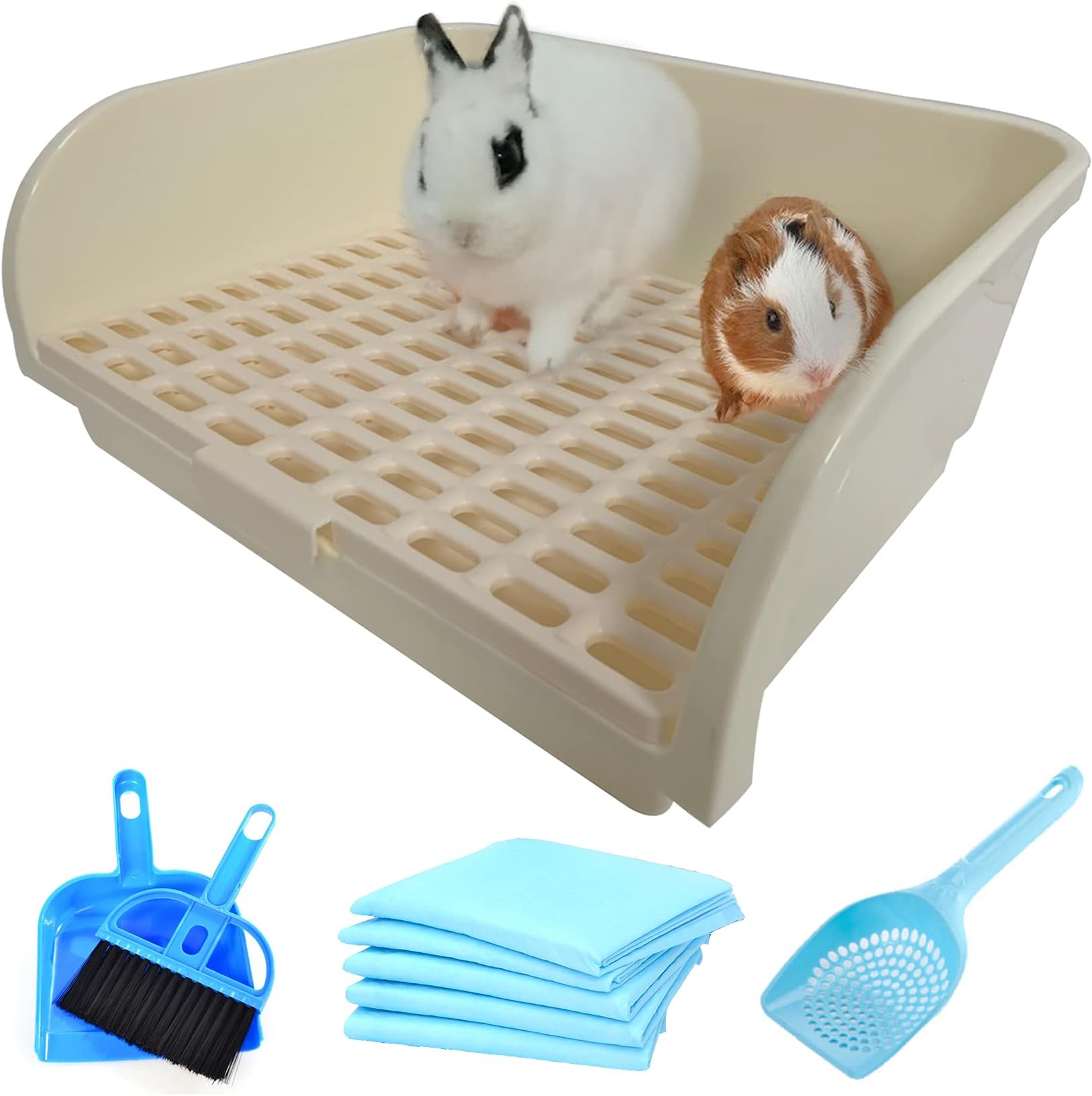 Amazon.com : Yesland Large Rabbit Litter Box, Corner Toilet Box Bunny ...
