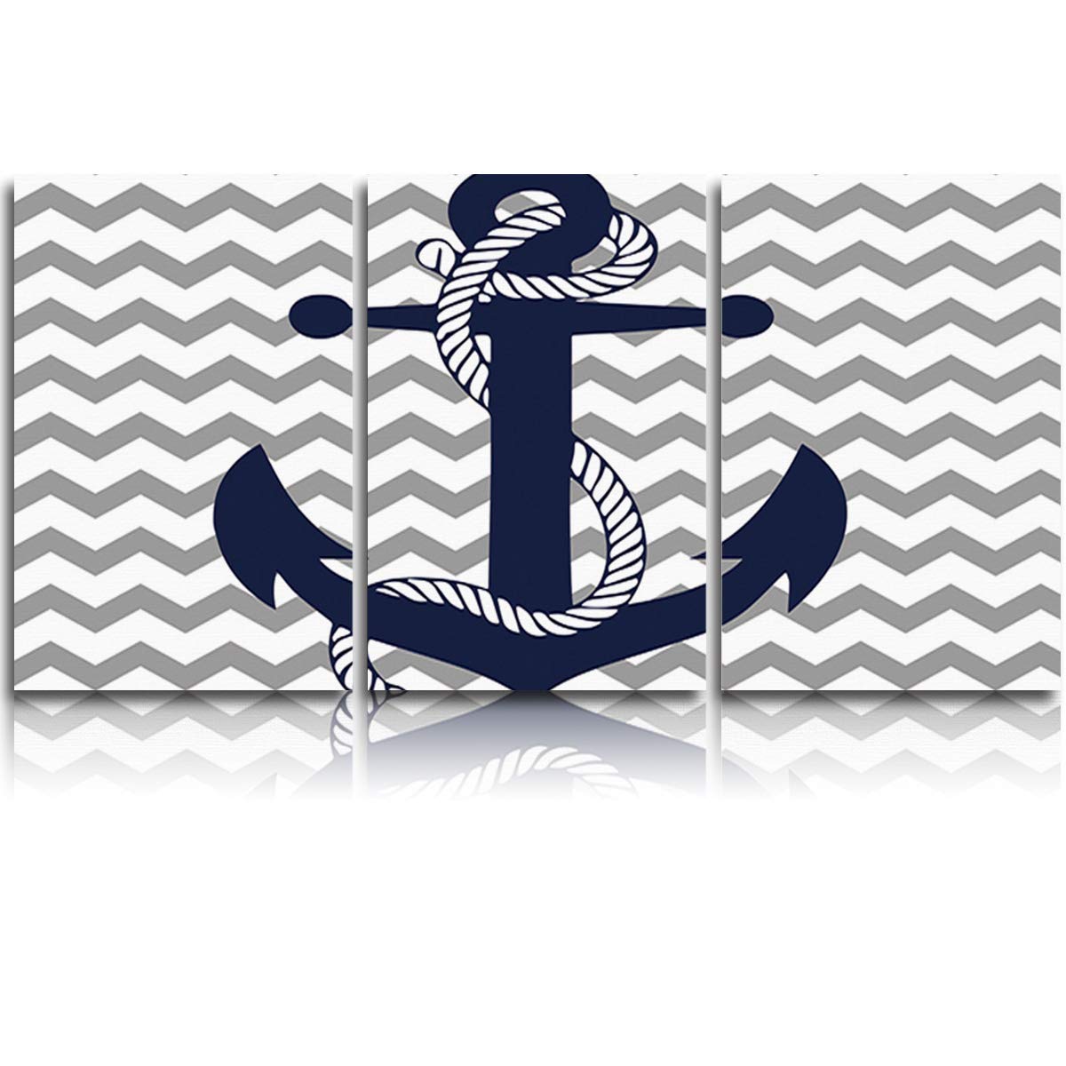 Anchor Chevron Nail Design