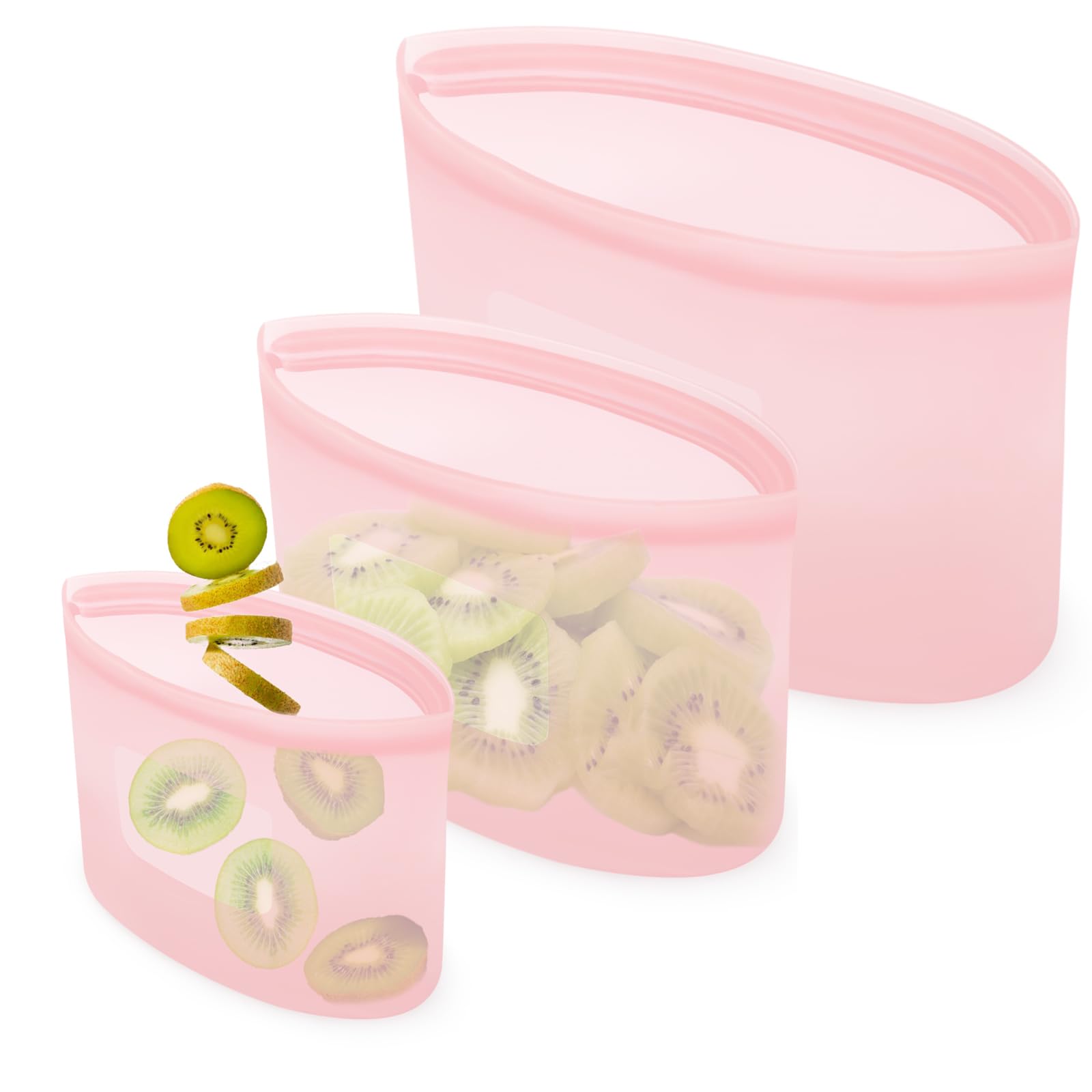 Amazon.com: Reusable Silicone Storage Containers Bags Dishwasher ...