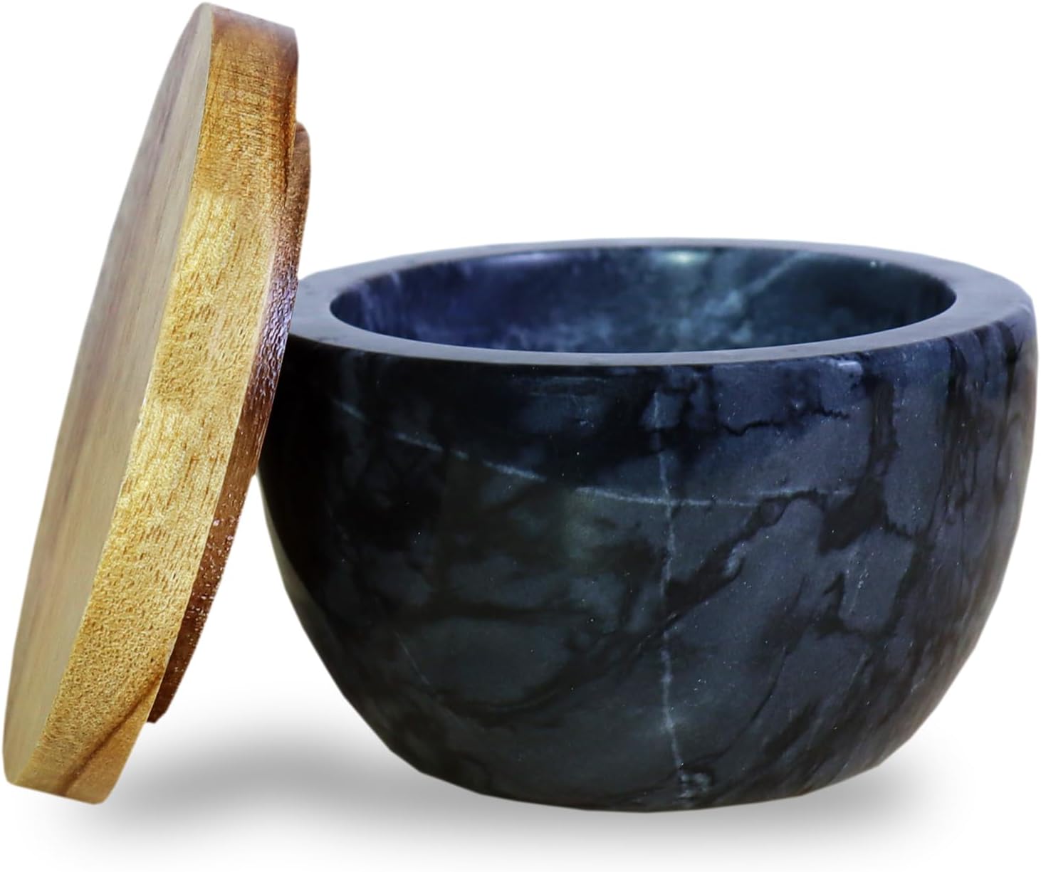 Amazon.com: salomayes marble salt cellar with lid, Salt Box Spice ...