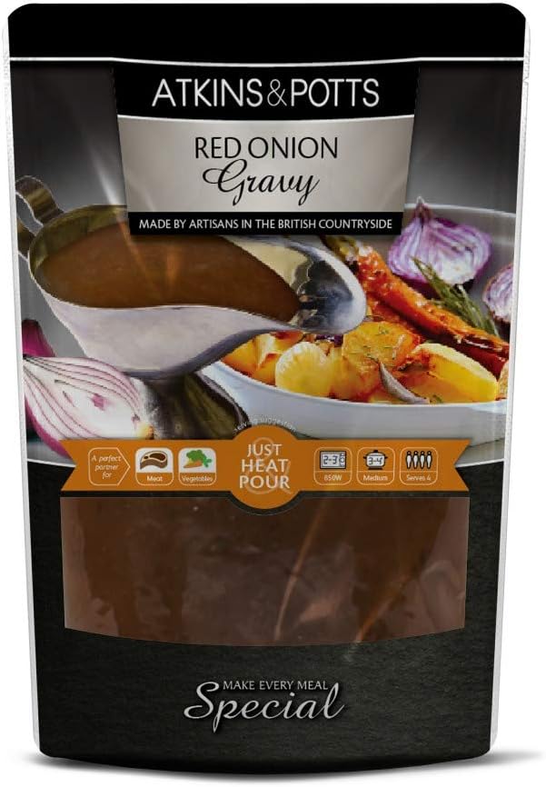 Atkins & Potts Red Onion Gravy (350g) : Amazon.co.uk: Grocery